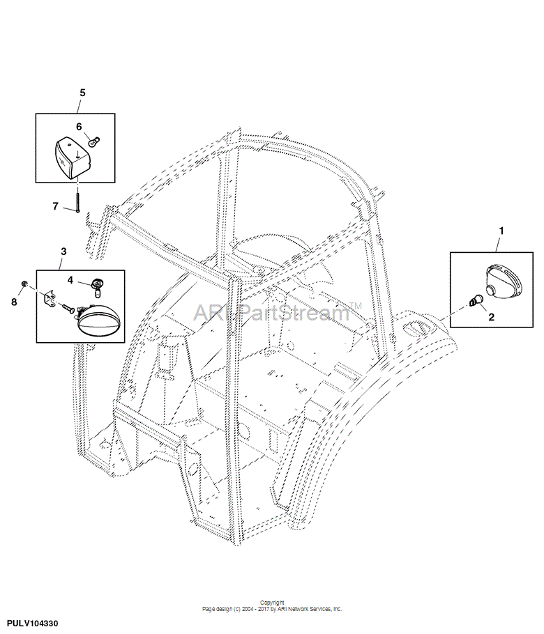 MIA10111 BACK LIGHT made to fit JOHN DEERE
