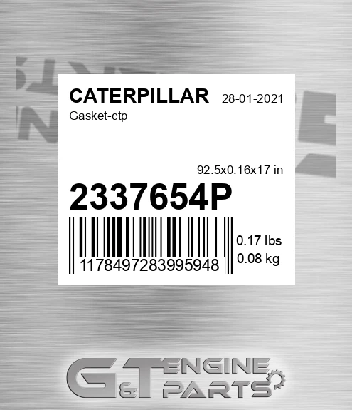 2337654P Gasket-ctp made to fit Caterpillar | Price: $6.75.