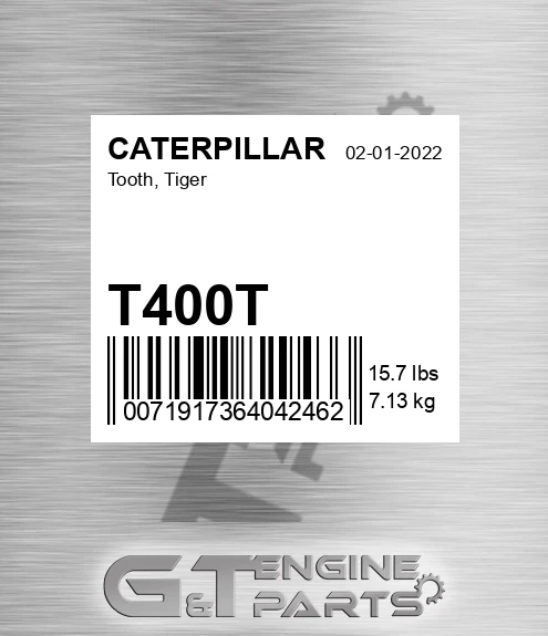 T400T Tooth, Tiger made to fit Caterpillar | Price: $82.59.