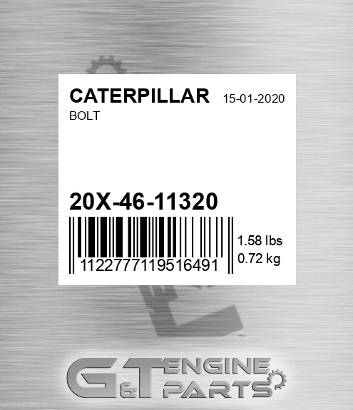 20X-46-11320 BOLT made to fit CATERPILLAR | Price: $12.38