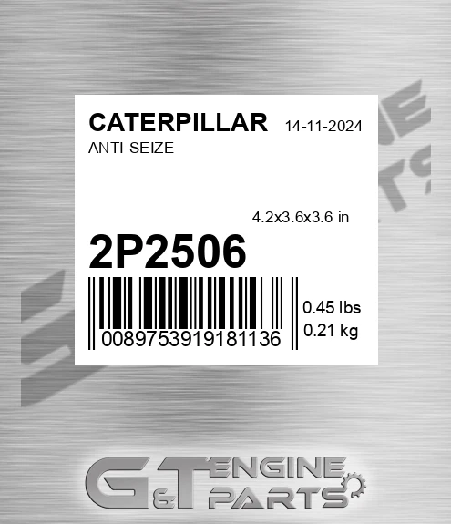 2P2506 ANTI-SEIZE made to fit CATERPILLAR | LTD. WARRANTY | Price: $29.00
