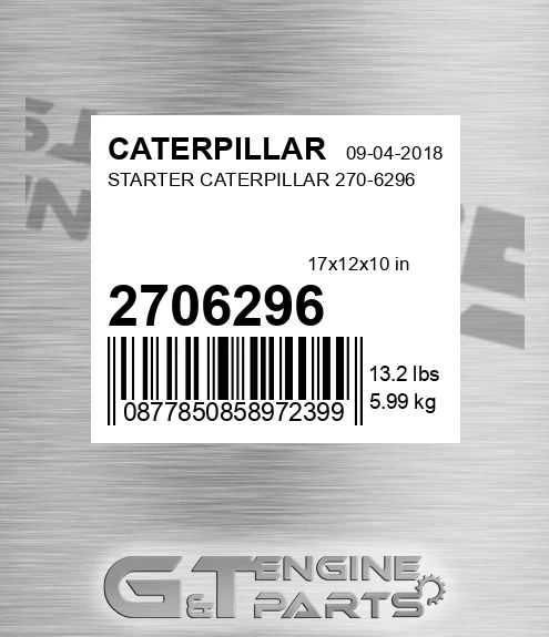 2706296 STARTER 270-6296 made to fit CATERPILLAR | Price: $367.28