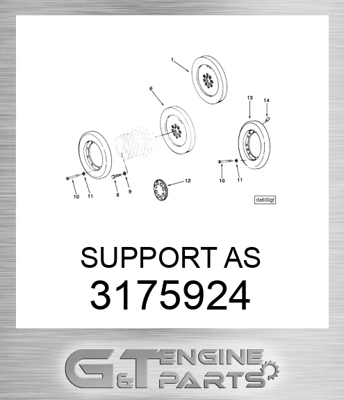 3175924 SUPPORT AS made to fit CATERPILLAR | Price: $829.76