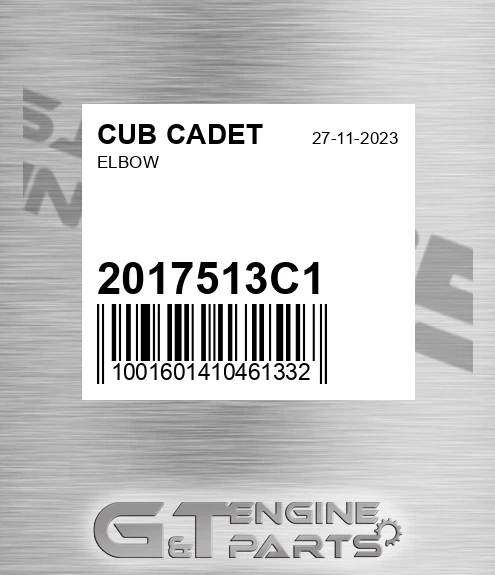 2017513C1 ELBOW made to fit CUB CADET | Price: $10.26