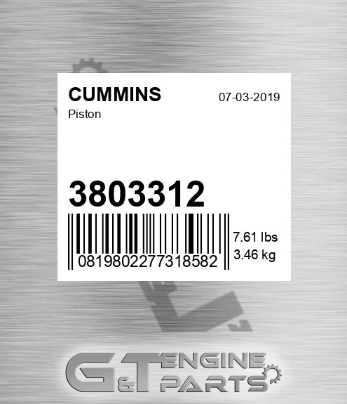 3631241 Piston made to fit Cummins | Price: $184.08.