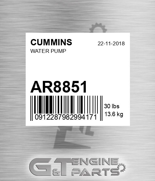 AR4284 Water Pump Pancake made to fit Cummins | Price: $161.54.