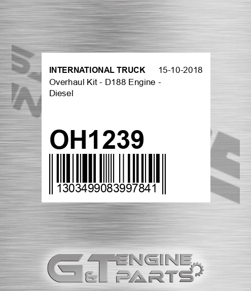 OH1239 Overhaul Kit - D188 Engine - Diesel made to fit INTERNATIONAL ...