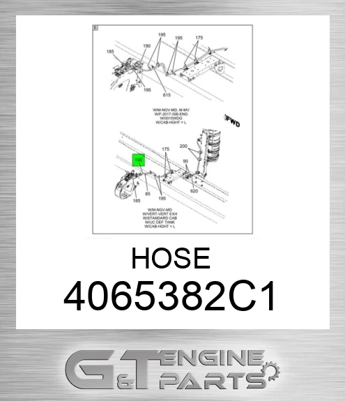 4065382C1 HOSE, DEF PRESSURE- SUPPLY TO AFTERTREATMENT made to fit ...