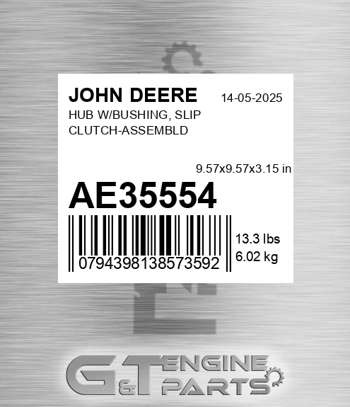 AE35554 HUB W/BUSHING, SLIP CLUTCH-ASSEMBLD made to fit JOHN DEERE ...