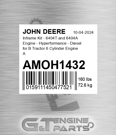 AMOH1432 Inframe Kit - 6404T and 6404A Engine - Hyperformance - Diesel ...