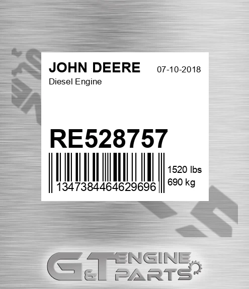 RE528757 Diesel Engine made to fit John Deere | Price: $41,474.27