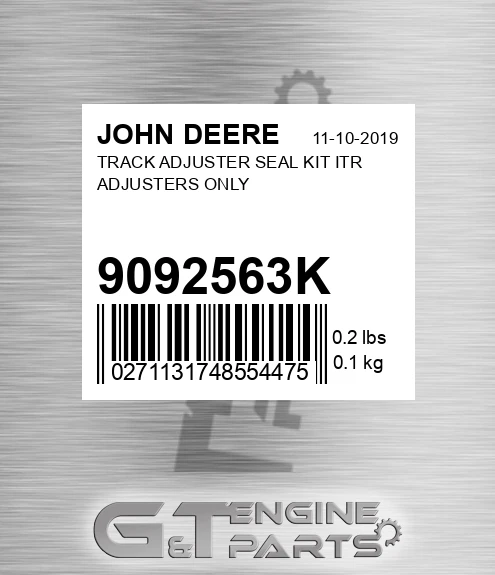 9092563K TRACK ADJUSTER SEAL KIT ITR ADJUSTERS ONLY made to fit JOHN ...