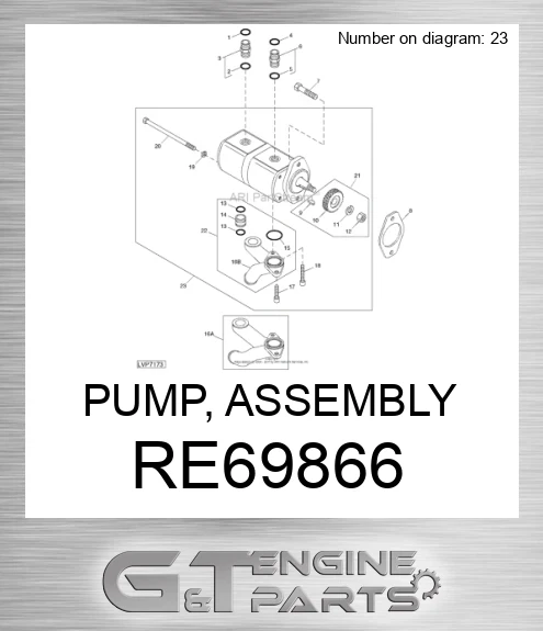 RE69866 PUMP, ASSEMBLY made to fit JOHN DEERE | WARRANTY | Price: $2,168