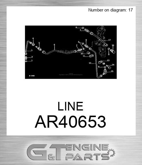 AR40653 LINE made to fit JOHN DEERE | Price: $14.09