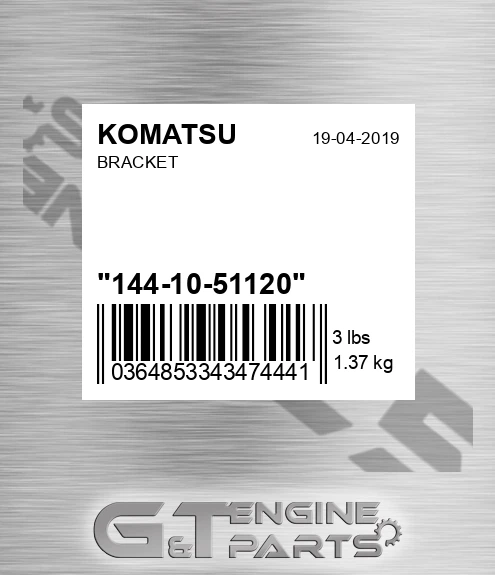144-10-51120 BRACKET made to fit KOMATSU | Price: $476.20