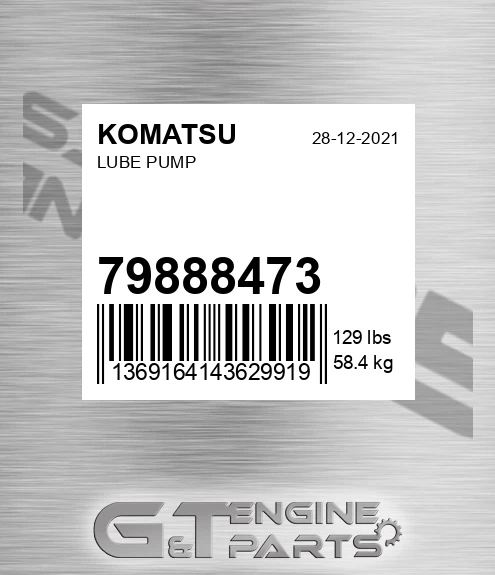 79888473 LUBE PUMP made to fit KOMATSU | Price: $24,588