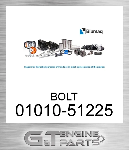 01010-51225 BOLT made to fit KOMATSU | WARRANTY | Price: $0.46