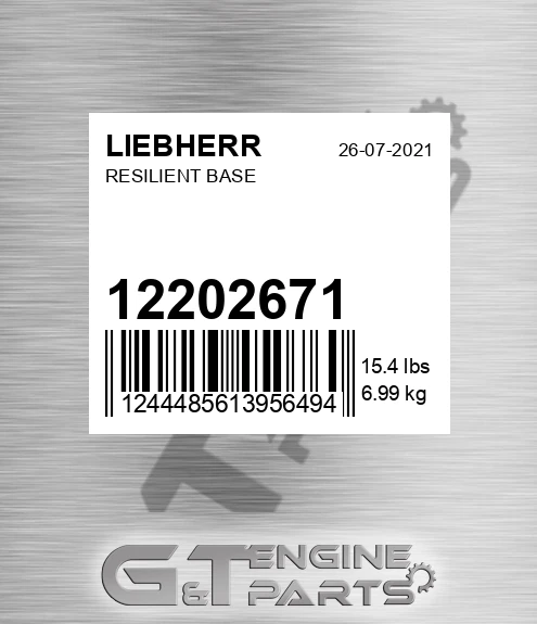 12202671 RESILIENT BASE made to fit LIEBHERR | Price: $339.67