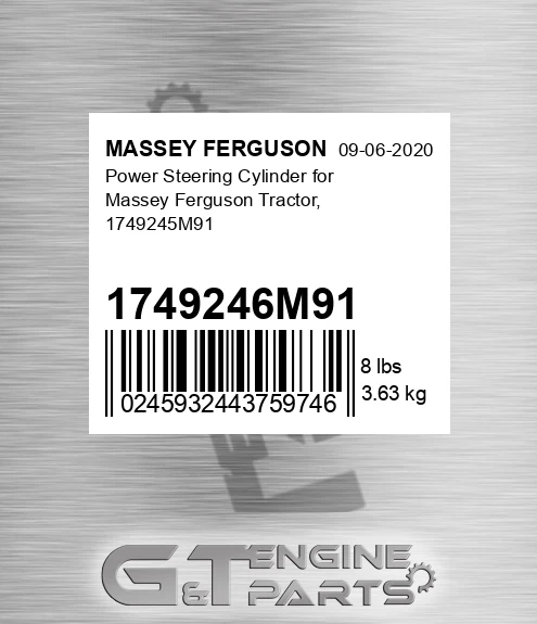 1749246M91 Power Steering Cylinder for Massey Ferguson Tractor ...