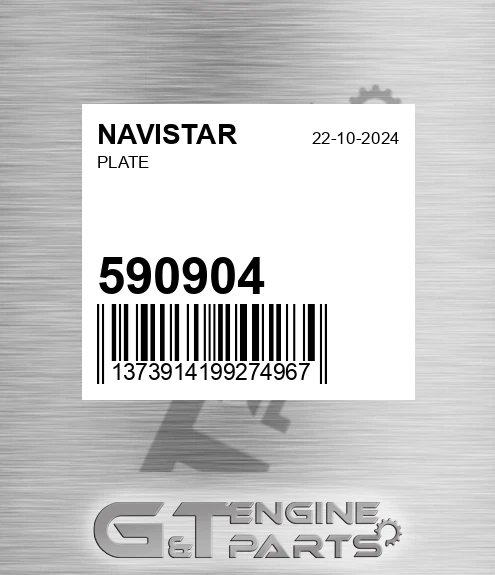 590904 PLATE made to fit NAVISTAR | LTD. WARRANTY | Price: $5.54