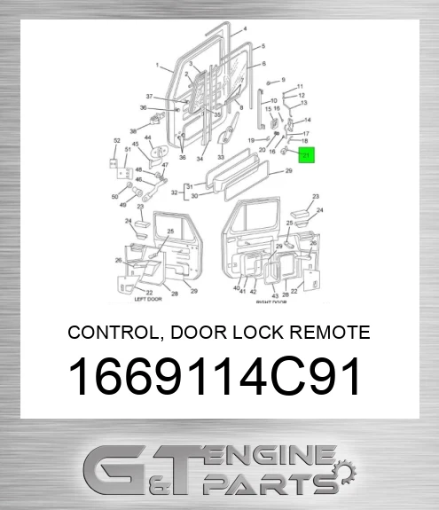 1669114c91 CONTROL, DOOR LOCK REMOTE LEFT HAND made to fit NAVISTAR ...