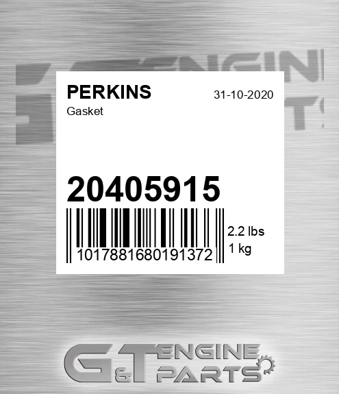 20405915 Gasket made to fit Perkins | Price: $45.77.