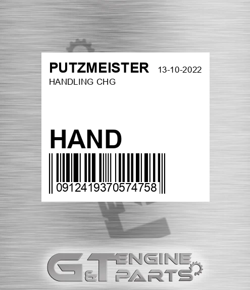HAND LING CHG made to fit PUTZMEISTER