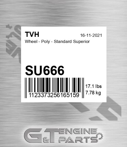 SU666 Wheel - Poly - Standard Superior TVH | Price: $115.